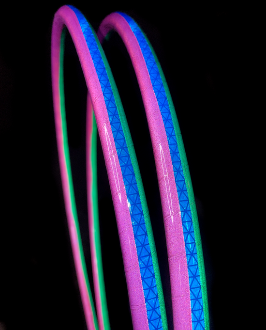 Reflective Coinflip Taped Hoops – FestivalTreasures